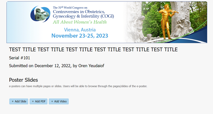 E-poster Presentation Preparation Instructions – COGI – The ...